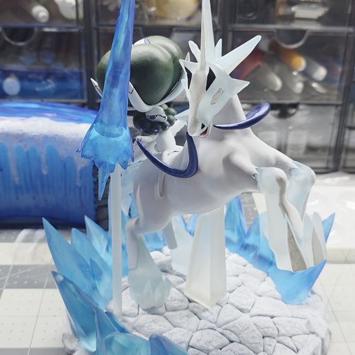 🧊 Ice Rider Calyrex Pokémon STL – Dynamic Diorama Statue Fanart・3D ...