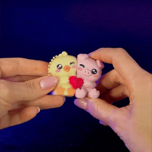 🧲 Better Together Pigs, Dúo magnético (San Valentín)・Archivo STL Gratis ...