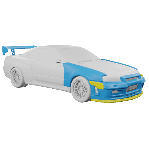 🧸 NISSAN SKYLINE GT-R R34 BODYKIT 2・ STL File for 3D printing・Cults