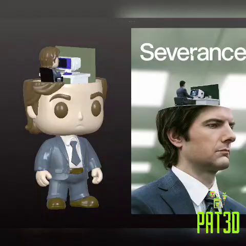 🍎 Severance – Mark “Innie & Outtie” Funko-Style・ 3D File for 3D ...