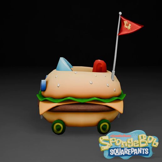 🚗 SpongeBob's Patty Wagon / SpongeBob's Patty Wagon・ OBJ File for 3D ...