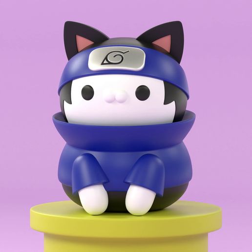STL file Sasuke Cat - Naruto 🐱 ・3D printable model to download・Cults
