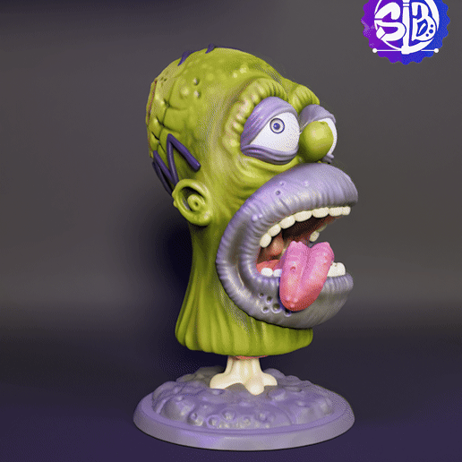 🧟 HOMERO SIMPSON ZOMBIE Hearing aid holder・ STL File for 3D printing・Cults