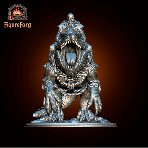 🦖 Dreadscale Warlord – Dino Rider of the Wastes, free model・Free OBJ ...