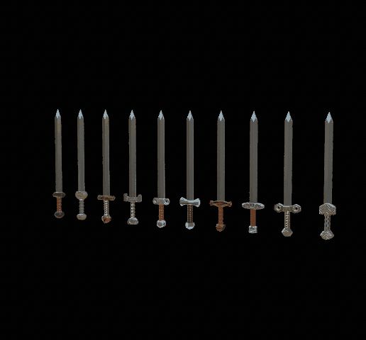 ⚔️ 10x design viking swords medieval・Free 3D File for ・Cults