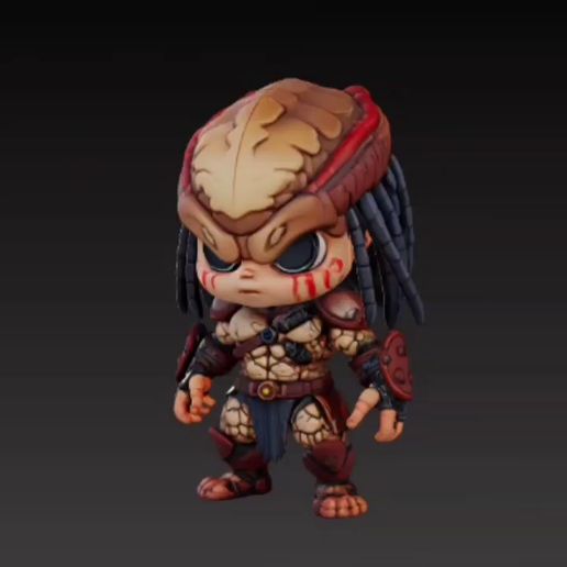 🦸 Predator chibi・ STL File for 3D printing・Cults