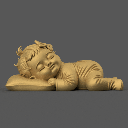 👶 Cute Baby Doll Figurine STL for 3D Printing・ STL File for 3D printing・Cults