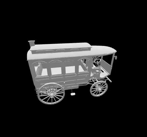 😤 Victorian Steam Omnibus Carriage・ STL File for 3D printing・Cults
