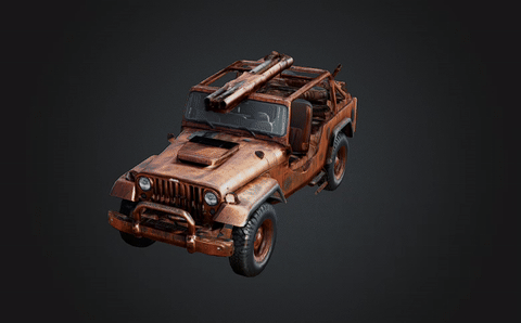 3D file DIB Rusty Jeep Stl Obj Glb for 3D Printer 🖨️ ・Model to download ...
