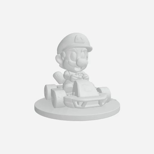 👾 Chibi Mario Kart Figurine - Racer Mario 3D Model・ OBJ File for 3D ...