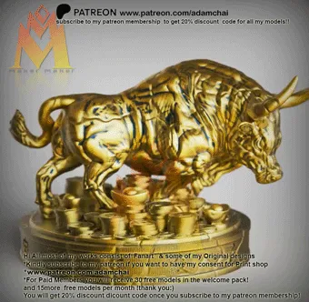 STL file The Chinese Zodiac Bull Years-Ornament Gift-Chinese Lunar New ...