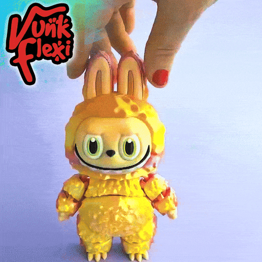 👾 Labubu MultiColor Flexi Print-In-Place + figure・ STL File for 3D ...