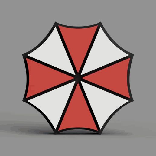 ☂️ Logotipo de Umbrella Corp・Archivo STL para Impresión 3D・Cults