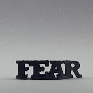 👻 Text Flip: Fear - Ghost・Free STL File for ・Cults