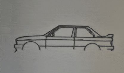 3D printed BMW E30 Line Art • made with Prusa Mk3s・Cults