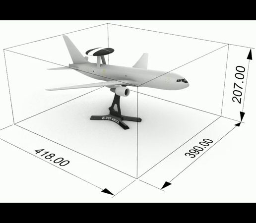 👾 Boeing E-767 AWACS・Archivo 3D para Impresión 3D・Cults