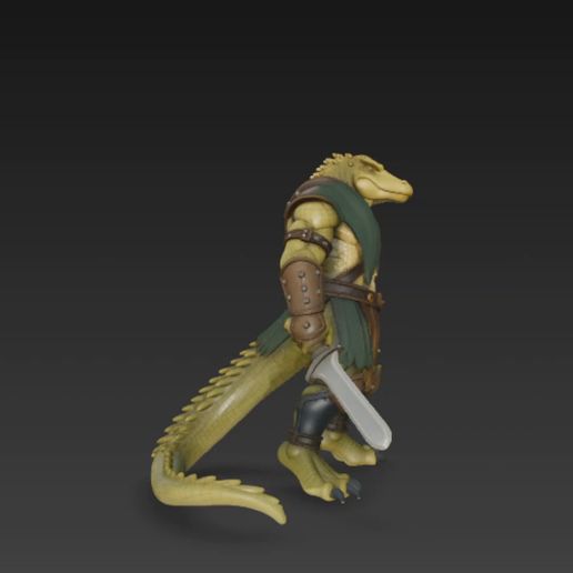 🎲 Lizardfolk Swamp Fighter - DnD Reptilian Warrior・ STL File for 3D ...