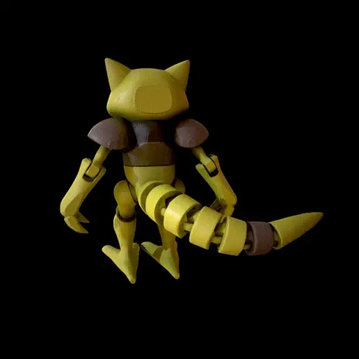 🐉 Articulated Pokemon Abra・ STL File for ・Cults