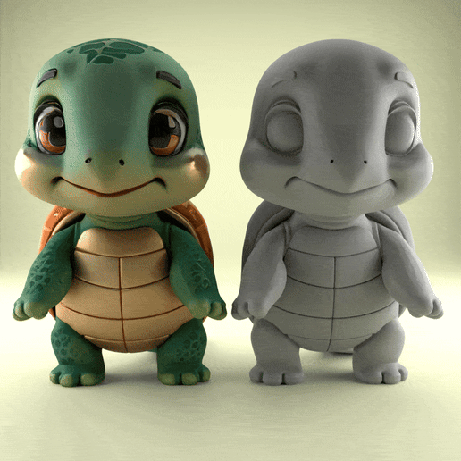 🐢 Cute 3D Turtle Model for Desk Decor and Gifts・ STL File for 3D ...