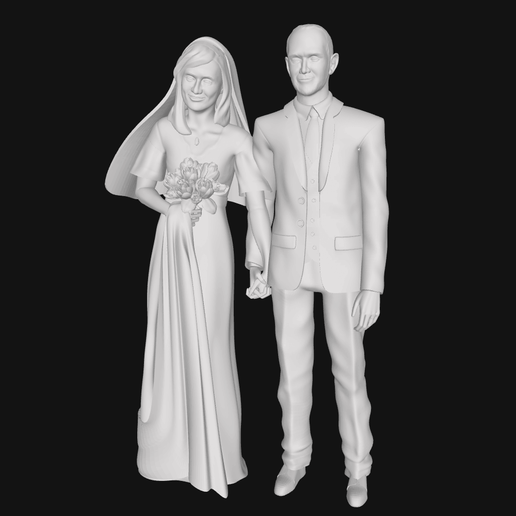 STL 文件 bridal couple - wedding couple - bride and groom - marriage ...