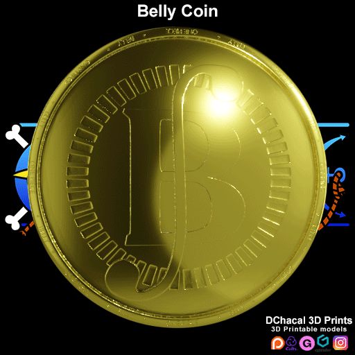 🪙 Belly Coin - One Piece・Free STL File for 3D printing・Cults