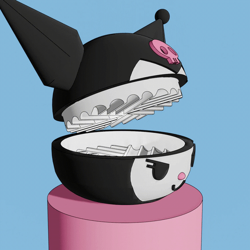 🌿 Kuromi Herb grinder Sanrio・ STL File for 3D printing・Cults