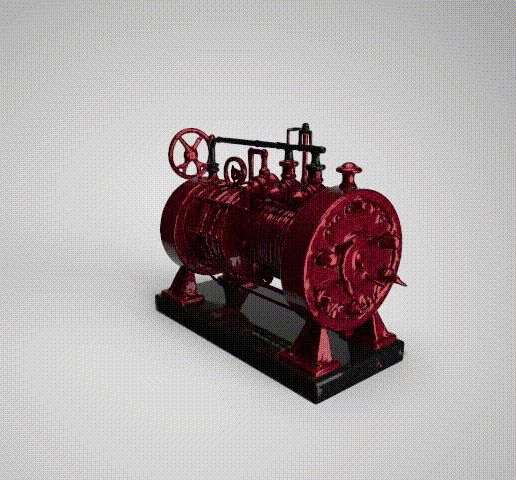 😤 Vintage Industrial Steam Engine Model・ STL File for 3D printing・Cults