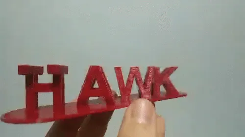 🦅 Hawk Tuah two sided text・Free 3D File for ・Cults