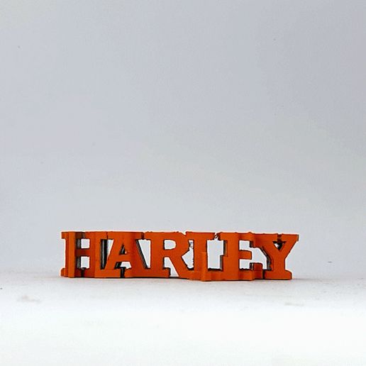 🏍️ Text Flip - Harley (6 STLs)・ STL File for ・Cults