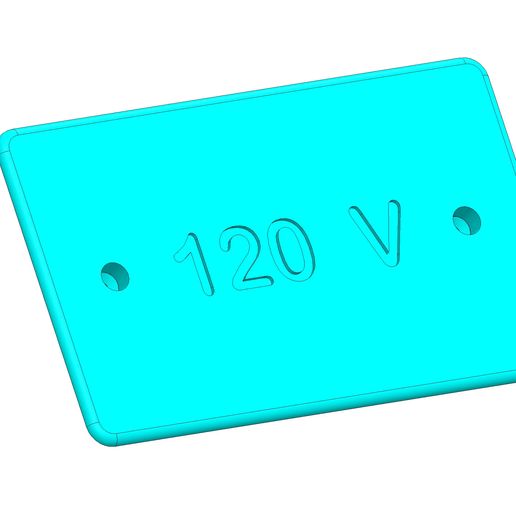 STL file VOLTAGE 120V BLIND CAP 🧢 ・Model to download and 3D print・Cults