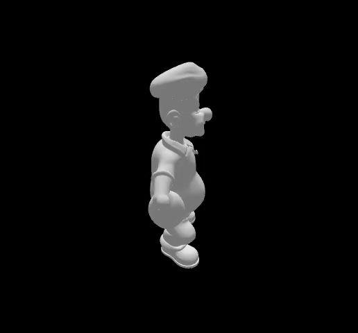 👾 Popeye le marin Modèle 3D STL・Fichier STL pour Impression 3D・Cults