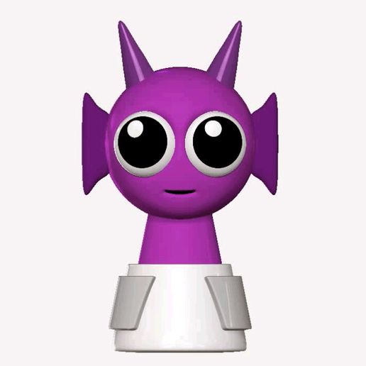 👶 STL Sprunki Incredibox Baby Purple Sprunki STL 3D Character Fanart ...