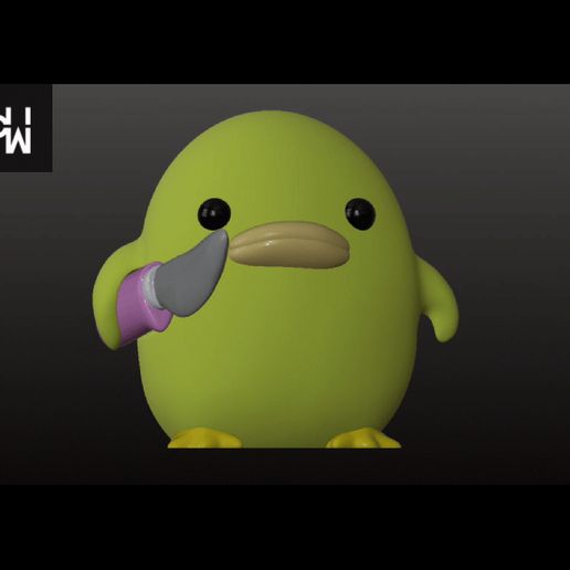 🐉 Patito con cuchillo hucha・ STL File for 3D printing・Cults