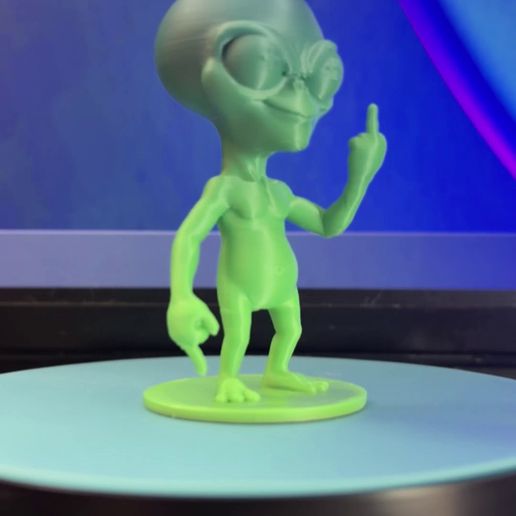 😡 Flippers – Angry Alien | Cute Attitude Figurine | Middle Finger Desk ...