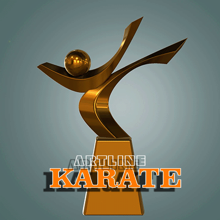 🥋 modern artline karate trophy・ STL File for 3D printing・Cults