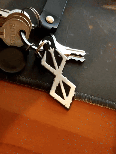 🔑 Berseker sacrificial brand key ring・Archivo STL para Impresión 3D・Cults