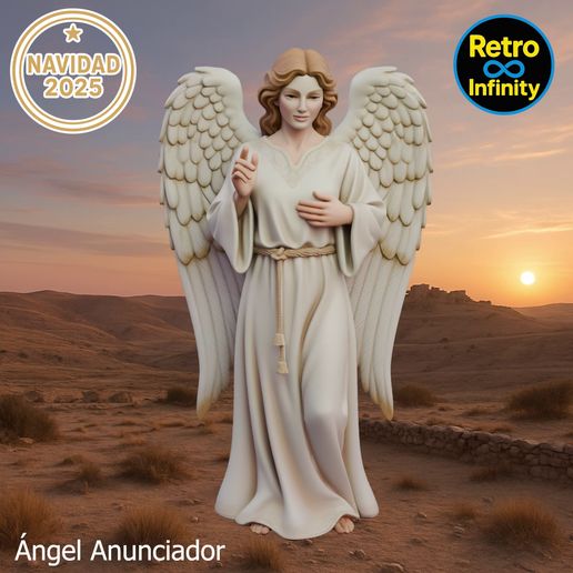👼 Angel Announcer - Bethlehem 2025 3D figure Retro Infinity style (100 ...