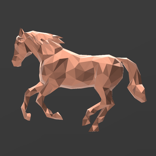 STL file Perfect Race Horse - Low Poly - Excellent Design - Decor 🏎️ ...