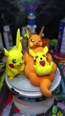 STL file Pikachu Family 👪 ・3D printer model to download・Cults