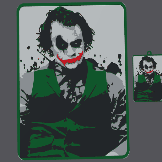 🃏 LLAVERO Y CUADRO DEL JOKER / GUASON・Archivo STL Gratis para Impresión ...