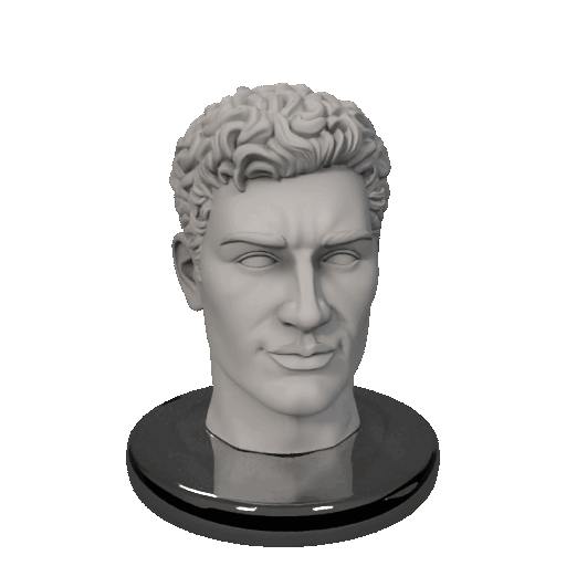 👤 Stoic Roman Bust 3D Model – Classical Marble Sculpture Style Static ...