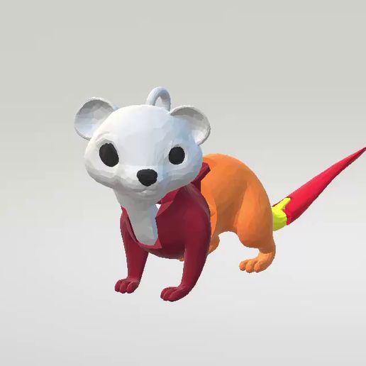 STL file flexible mongoose keychain 🗝️ ・3D print design to download・Cults