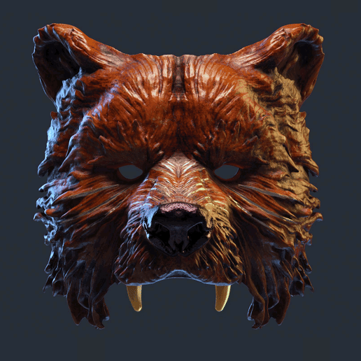 🐻 BEAR MASK・ STL File for 3D printing・Cults