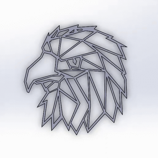geometric eagle head