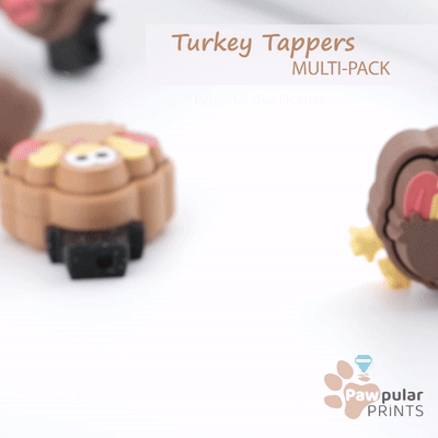 TURKEY TAPPERS BONUS-PACK - FIDGET KEYCHAIN [PRIVATE USE ONLY] 🦃・ 3D ...