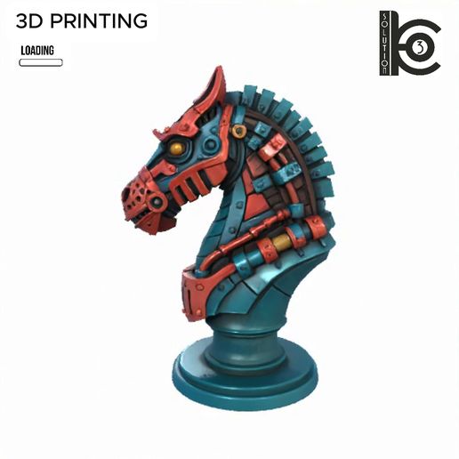 🤖 Mecha Knight - Robot knight from the chess future.・ STL File for 3D ...
