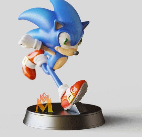 🗿 Sonic The Hedgehog-running pose-Sega game mascot -Fanart・ STL File ...