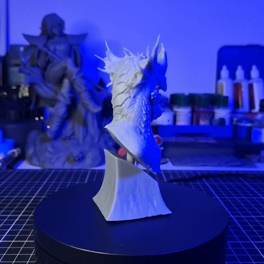 🐉 Blue Dragon - bust・Free STL File for 3D printing・Cults