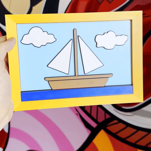 🛥️ The Simpsons' Boat Painting・ STL File for ・Cults