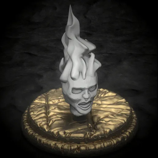🎲 Dark souls - Wisp enemy / flaming head・Free STL File for 3D printing ...